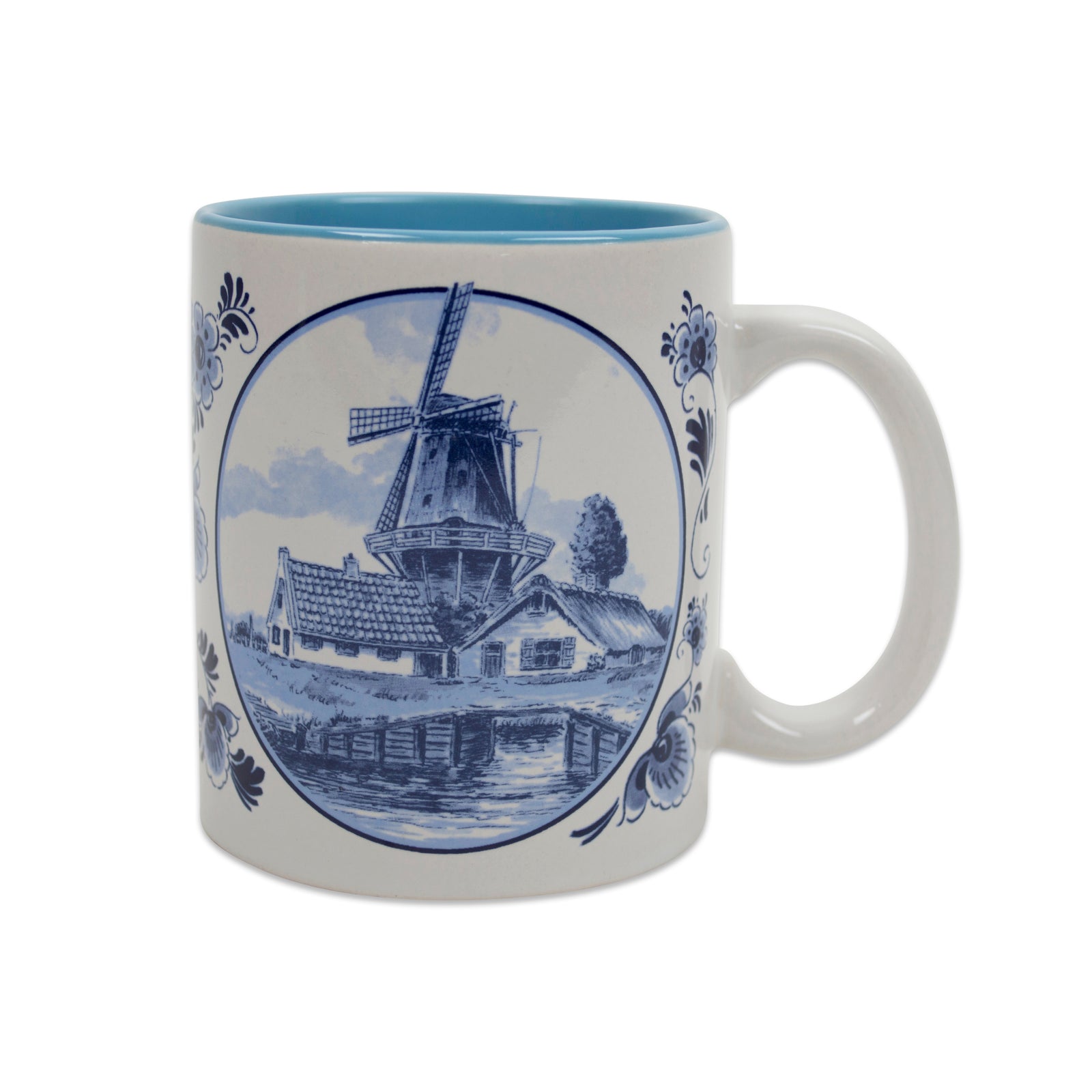 A Great Dutch Coffee Mug featuring a Delft Windmill