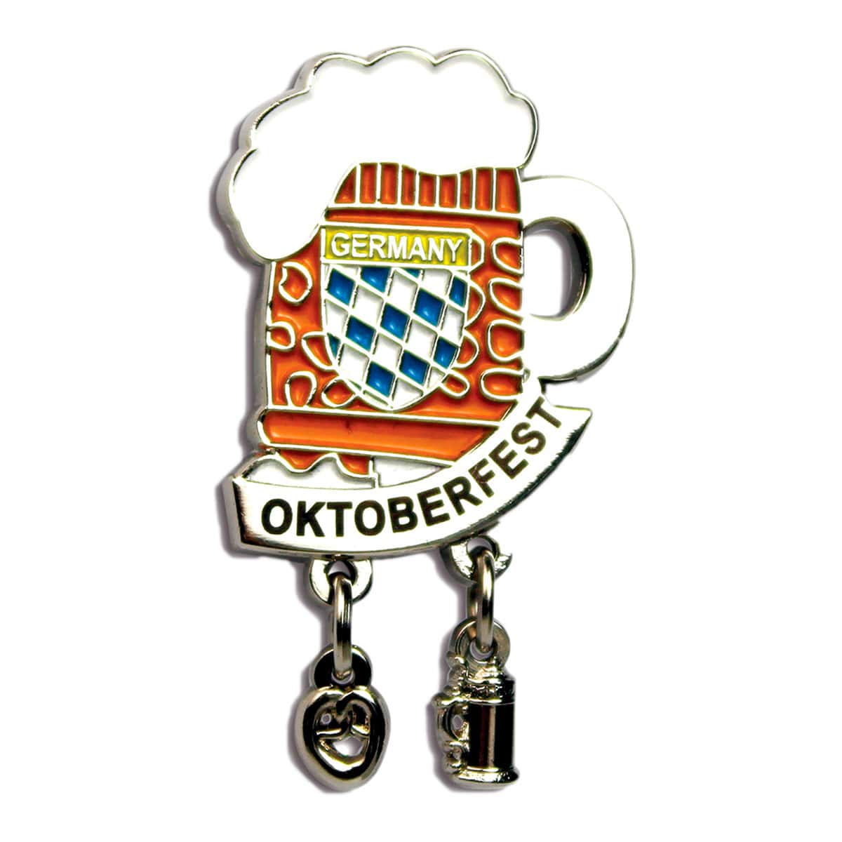 Cute German Beer Mug Metal Pin for Oktoberfest Hats