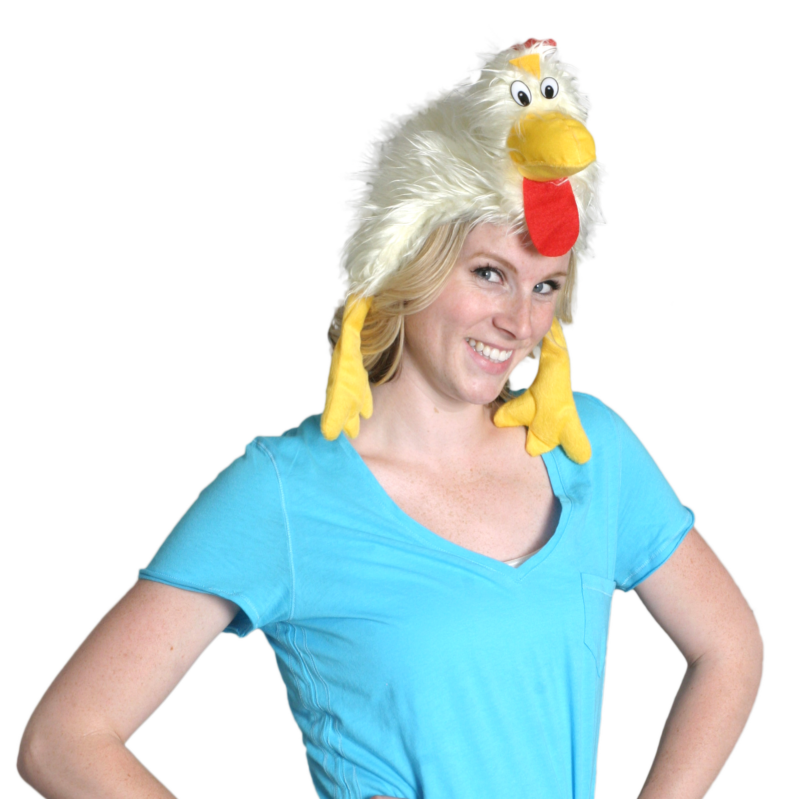 Bring Smiles Gag Hat: Rooster Chicken Dance Party Hat