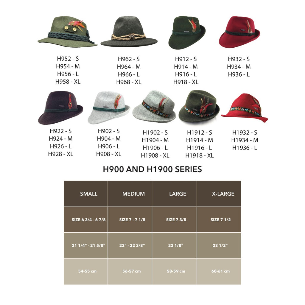 German Edelweiss Highlands Hat 100% Wool