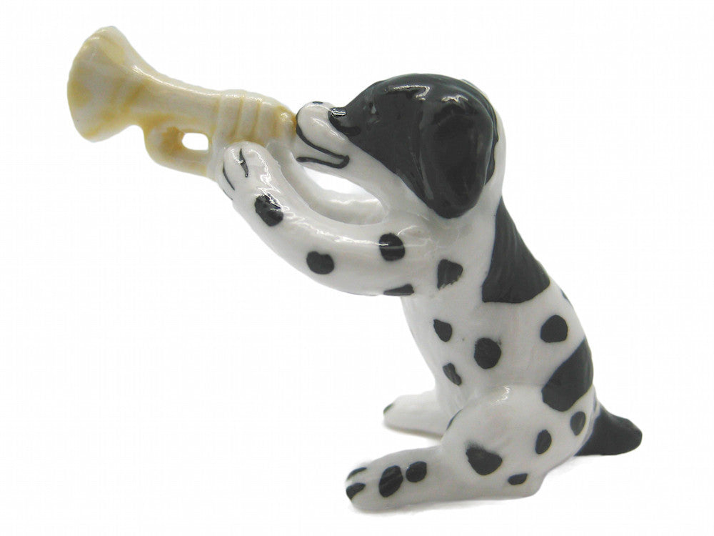 Miniature Musical Dog With Trumpet
