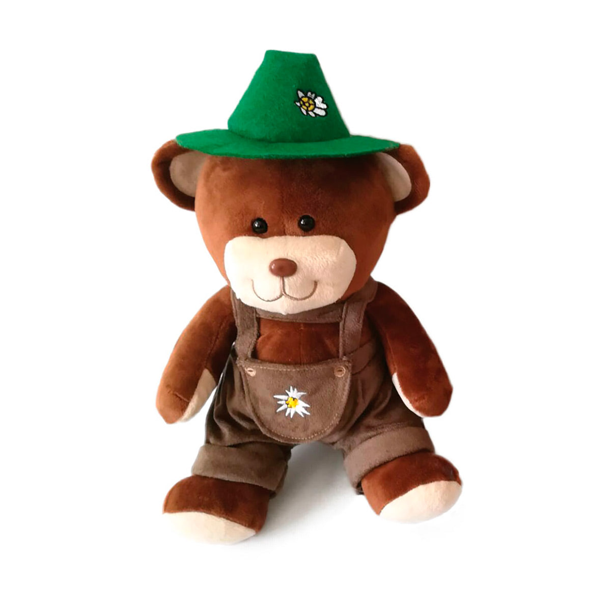 Adorable German Boy Teddy Bear with a Green Archer Hat